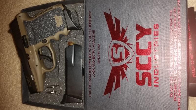 SCCY CPX-2CBDE 9mm Polymer Frame Pistol, Black on Dark Earth, DAO 10+1 ...