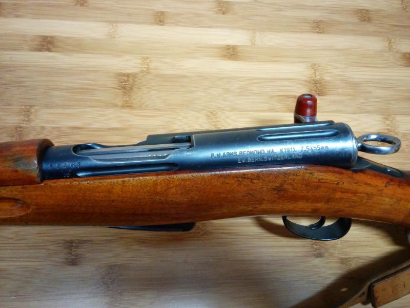 Swiss K1911 Carbine Straight Pull Rifle 7.5x55 - C & R Eligible